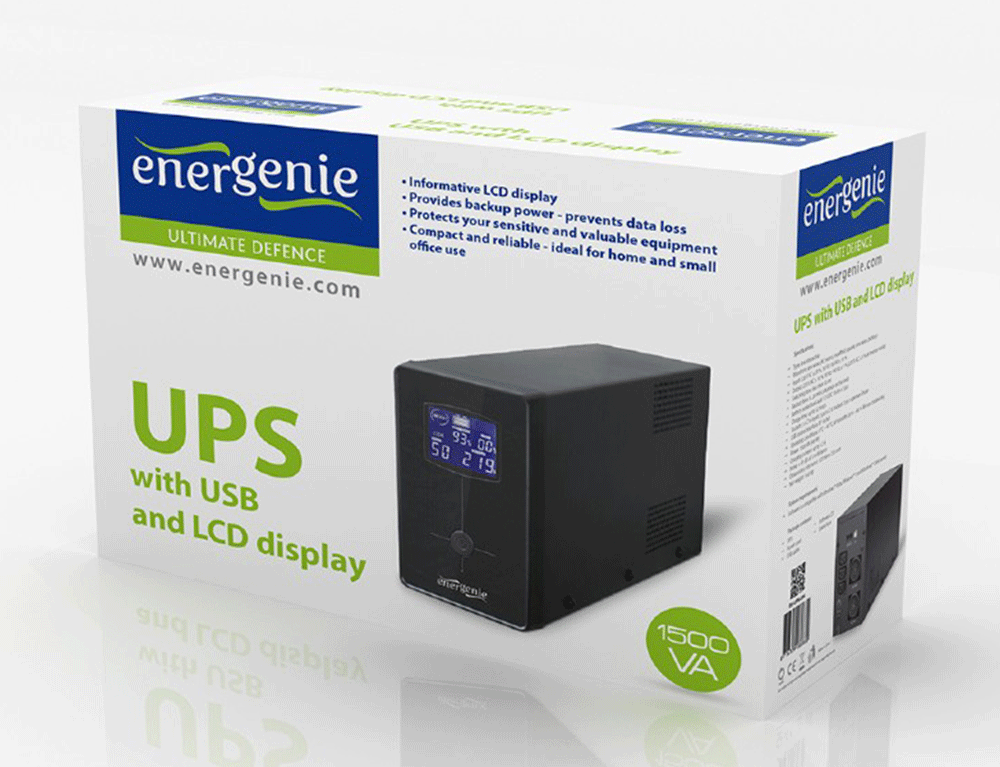 UPS Energenie EG-UPS-035 - 2000 VA/1200 W - Line Interactive - 1x C14 ...